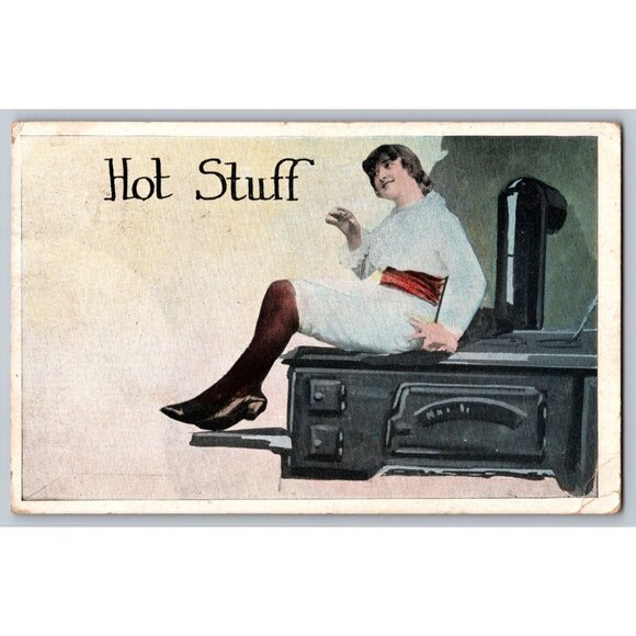 Other | Vintage Risqu Humor Postcard Hot Stuff Life Model Comics No 74 ...